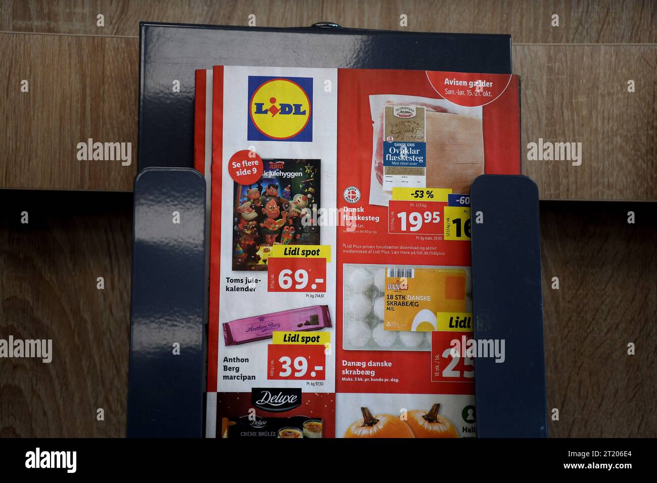 Copenhagen, Denmark /16 October. 2023/Deutsche Lidl store in Kastrup ...