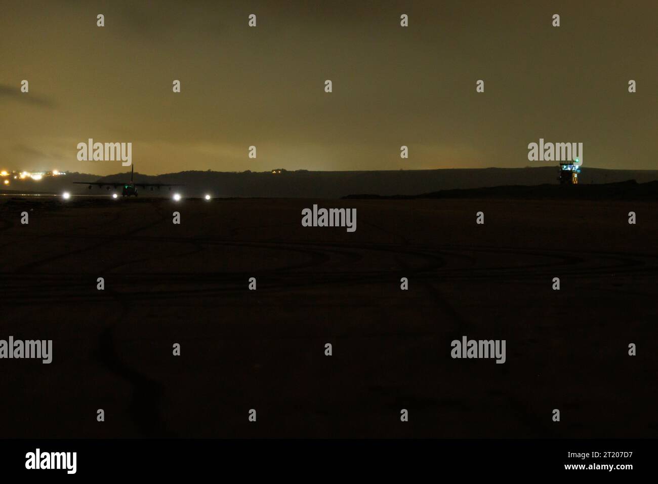 Pembrey, UK. 16th Oct, 2023. A USAF C130 Hercules, out of RAF ...