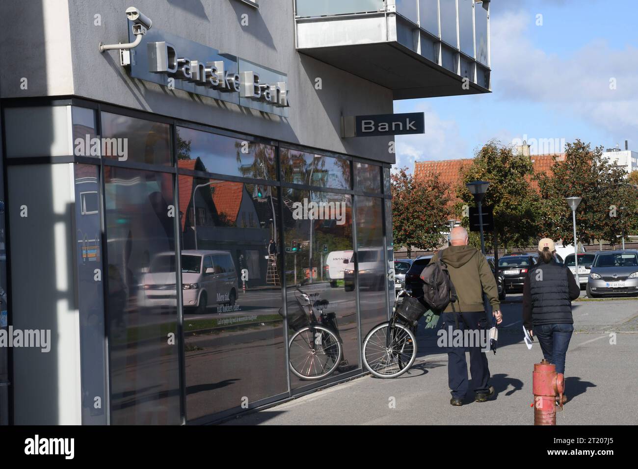Copenhagen, Denmark /16 October. 2023/. Danske bank branch in Kastrup ...