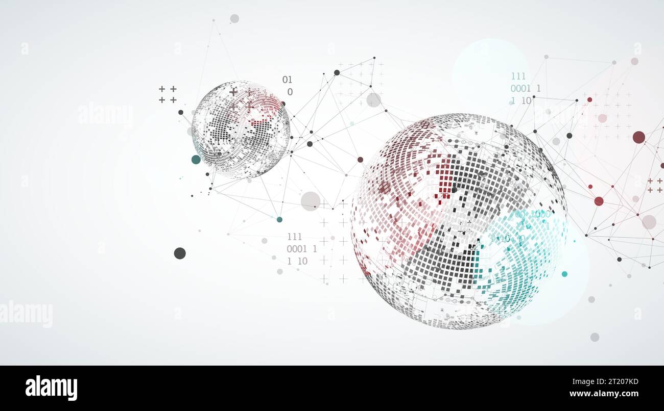 Abstract technology sphere background. Global network consept Stock Vector Image & Art - Alamy