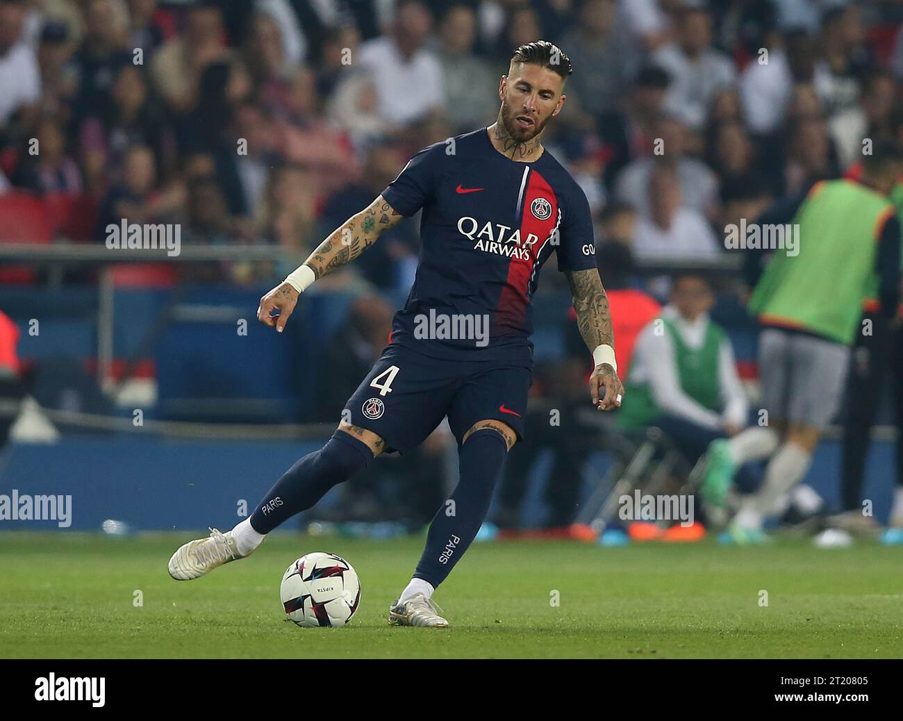 Sergio Ramos of Paris Saint-Germain. - Paris Saint-Germain v Clermont ...