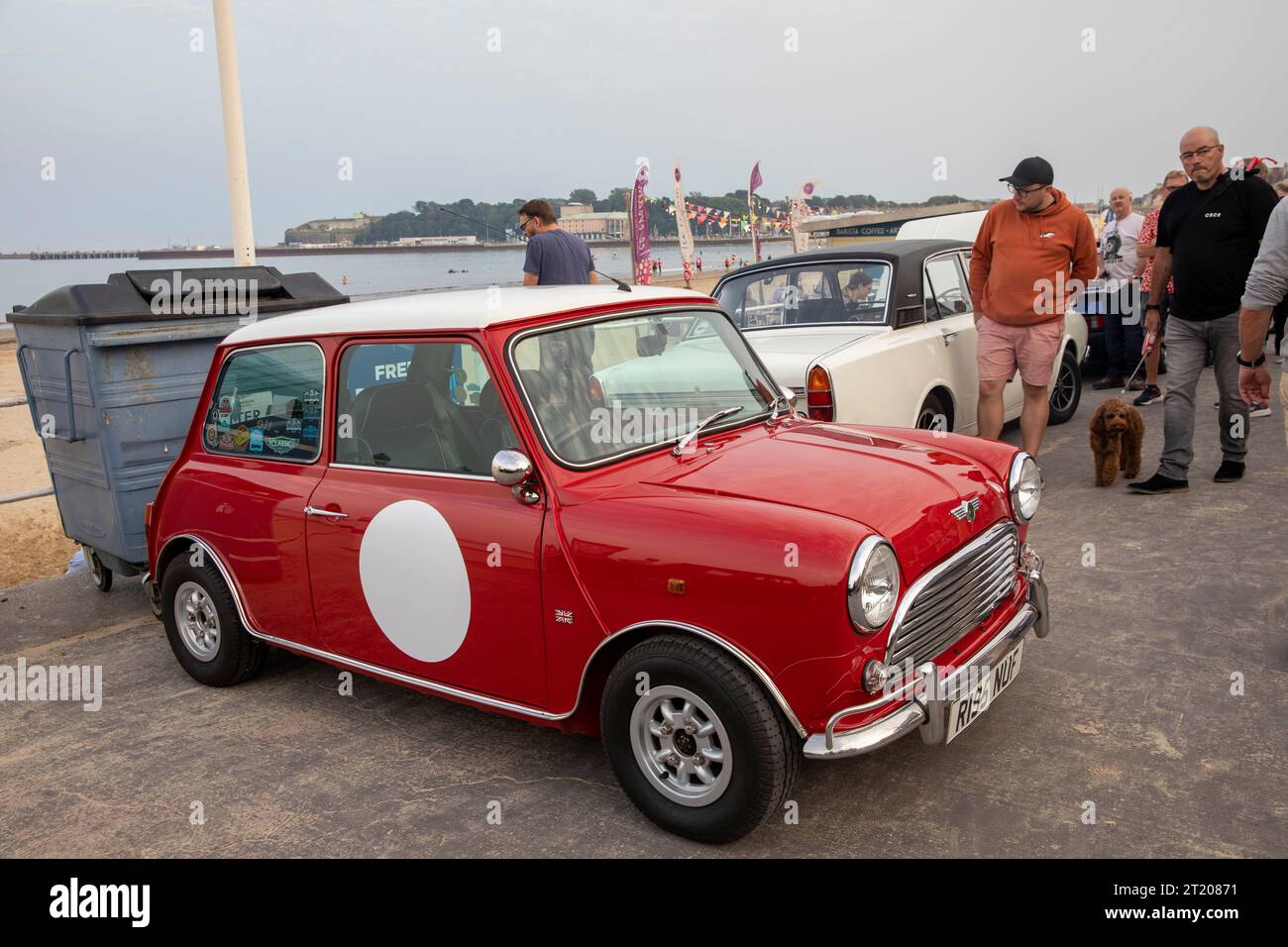 Dorset car club Weymouth town rally on the promenade, pictured classic ...