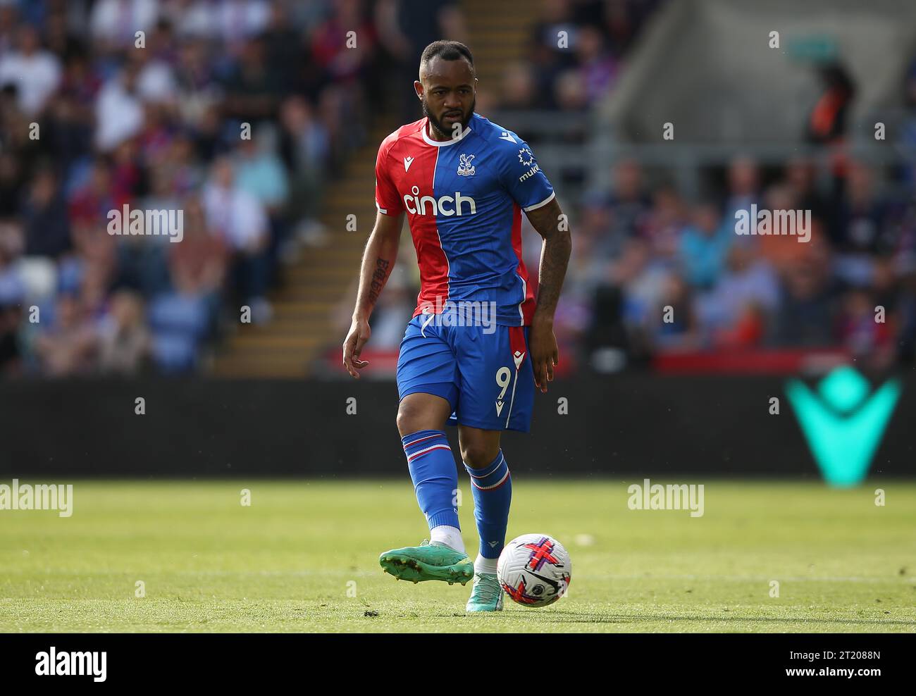 Jordan Ayew of Crystal Palace wearing the New Crystal Palace 2023/2024 ...