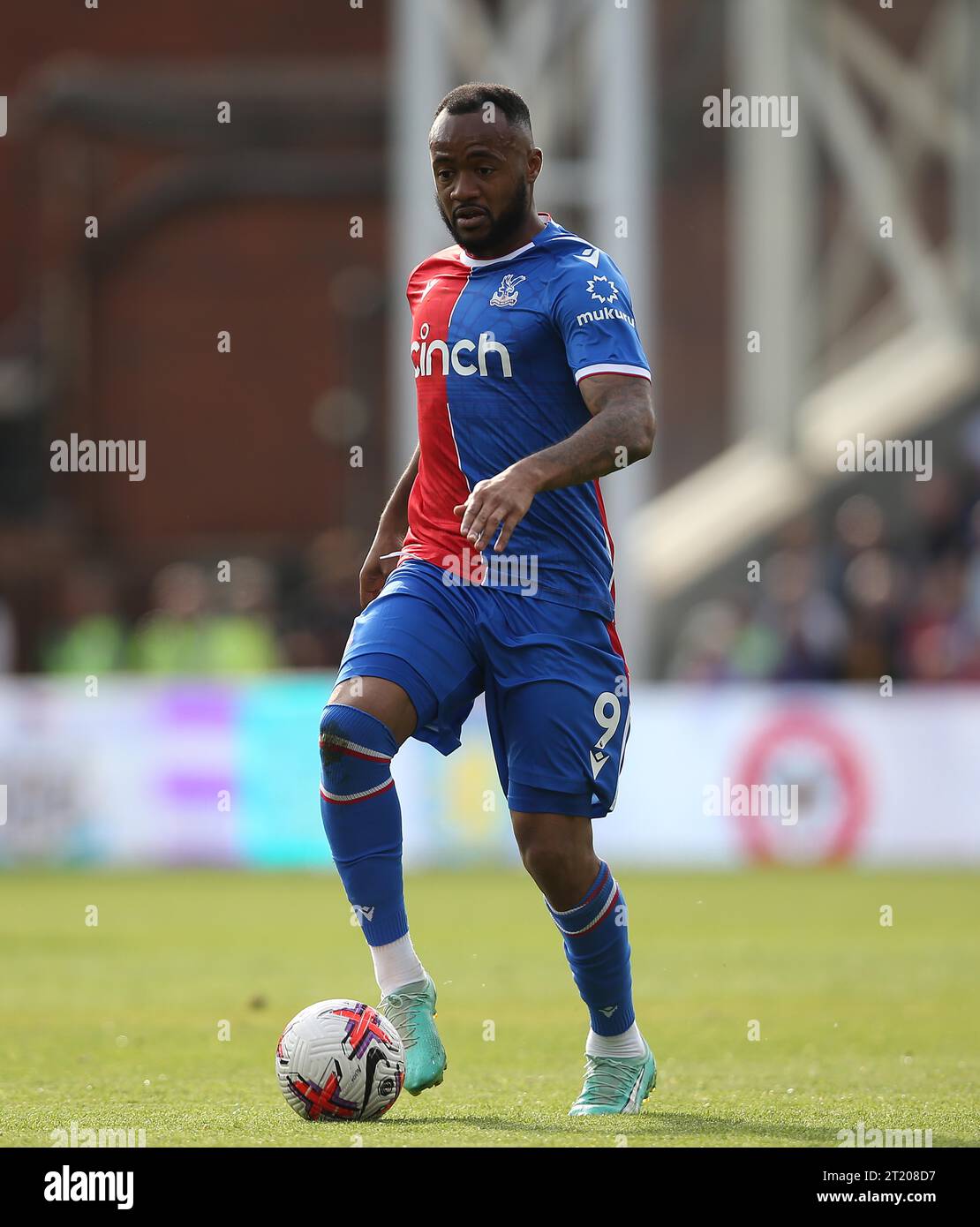 Jordan Ayew of Crystal Palace wearing the New Crystal Palace 2023/2024 ...