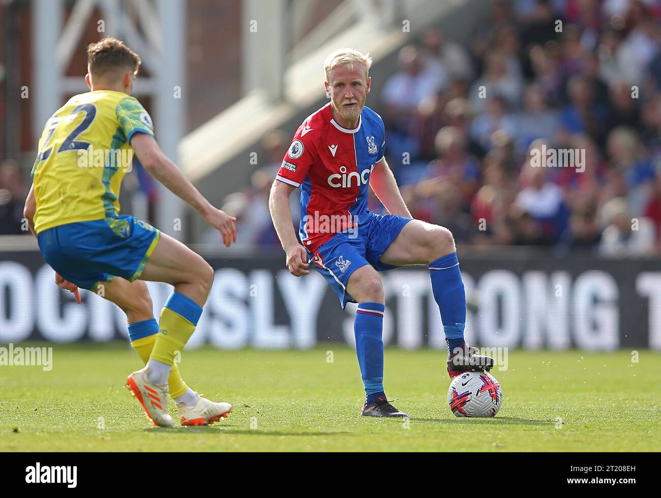 Will Hughes of Crystal Palace wearing the New Crystal Palace 2023/2024 ...