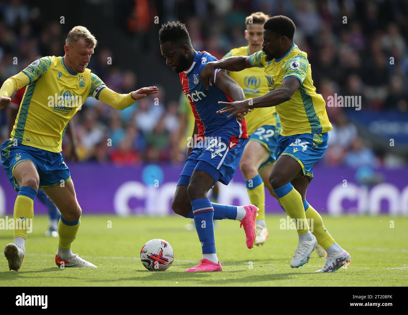 Odsonne Edouard of Crystal Palace wearing the New Crystal Palace 2023/ ...
