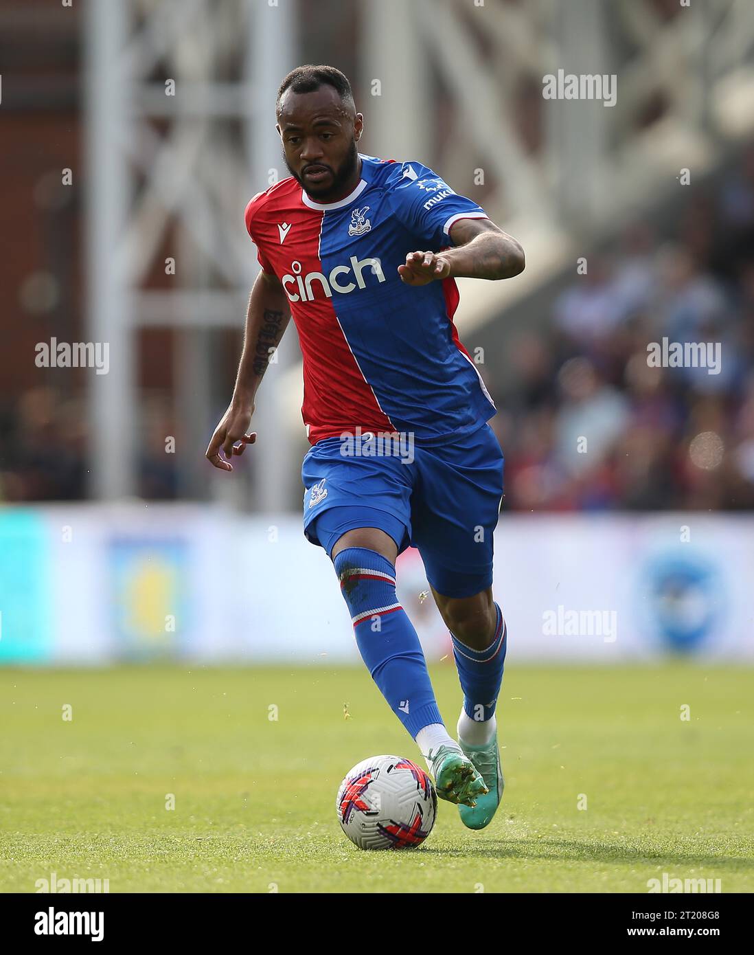 Jordan Ayew of Crystal Palace wearing the New Crystal Palace 2023/2024 ...