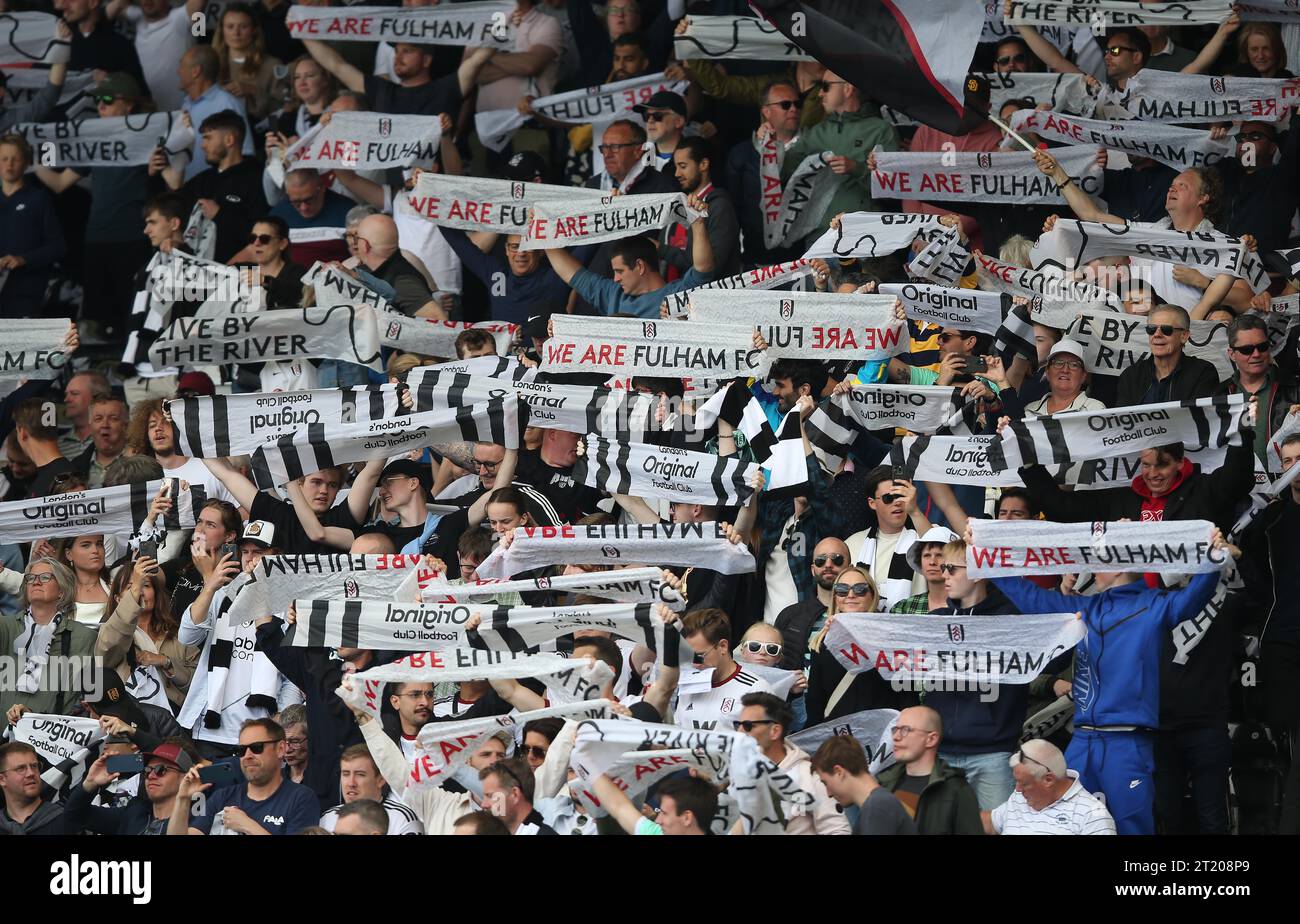 Fulham fans. - Fulham v Crystal Palace, Premier League, Craven Cottage ...
