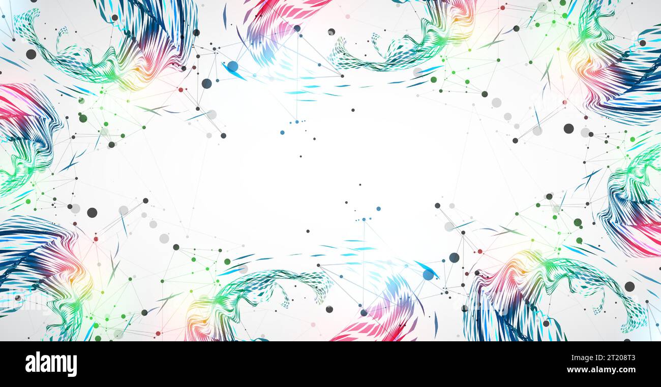 Abstract particle vortex with plexus effect elements and Gradient ...