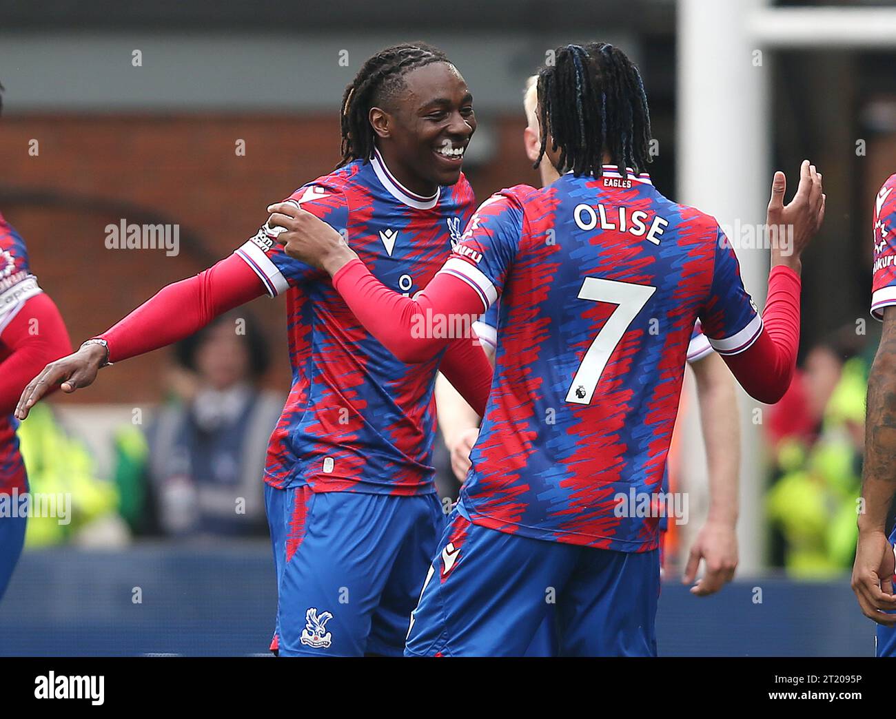 GOAL 1-0, Eberechi Eze of Crystal Palace goal celebration with Michael ...