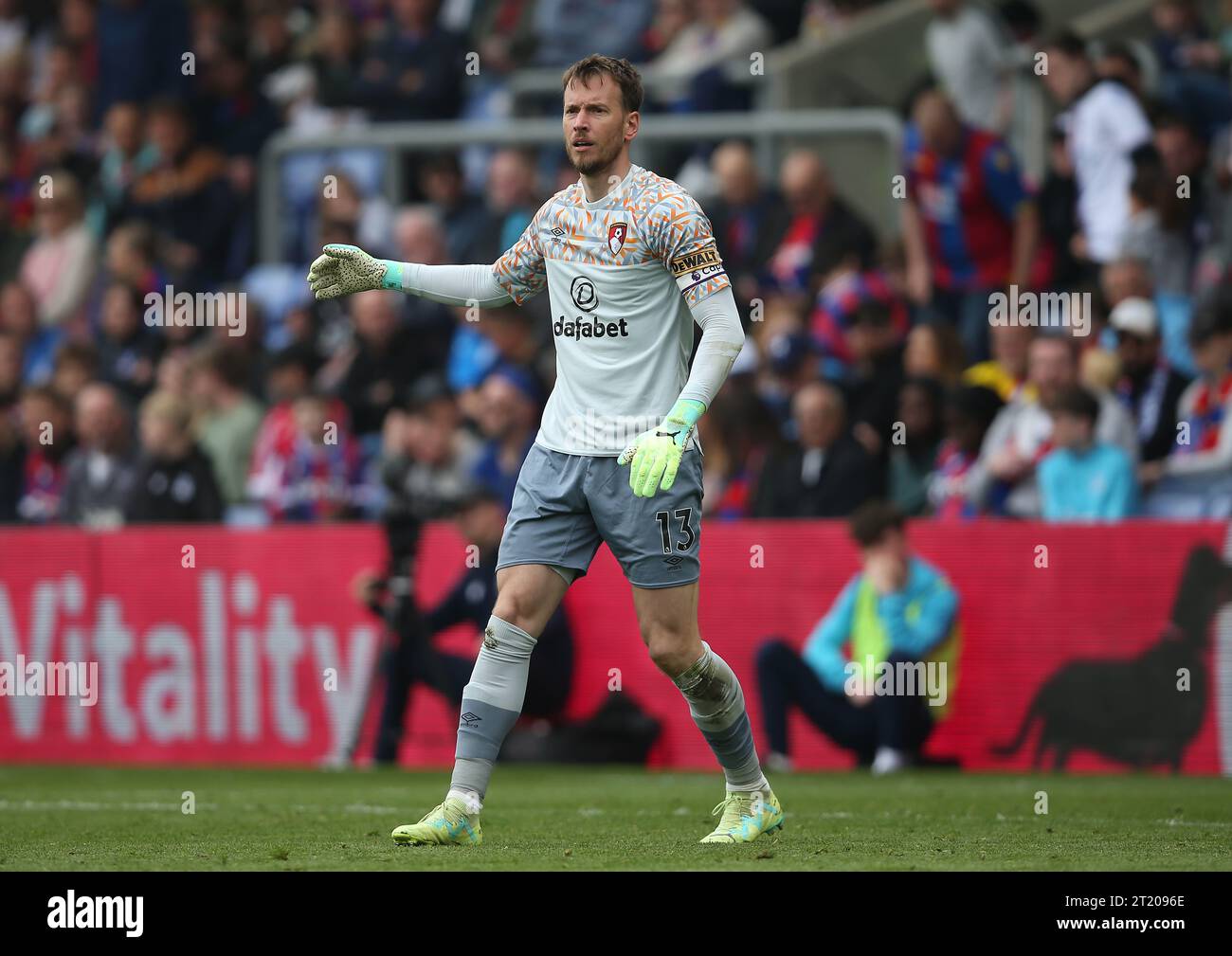 Neto of Bournemouth. - Crystal Palace v AFC Bournemouth, Premier League ...