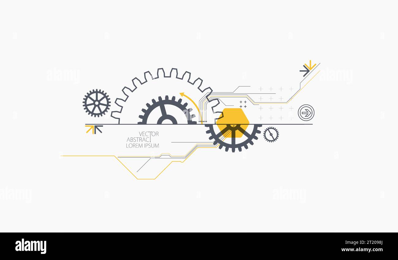 Abstract technology background. Cogwheels ART theme. Vector illustration Stock Vector Image ...
