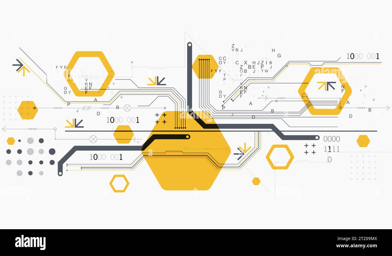 Cpu Art Concept Circuit Board Technology Background Stock Vector