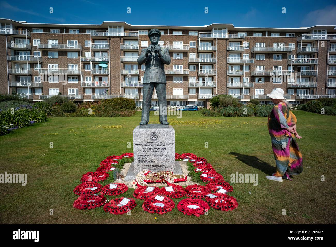 Memorial on the gardens overlooking Dover Port Kent England Sept 2023 ...