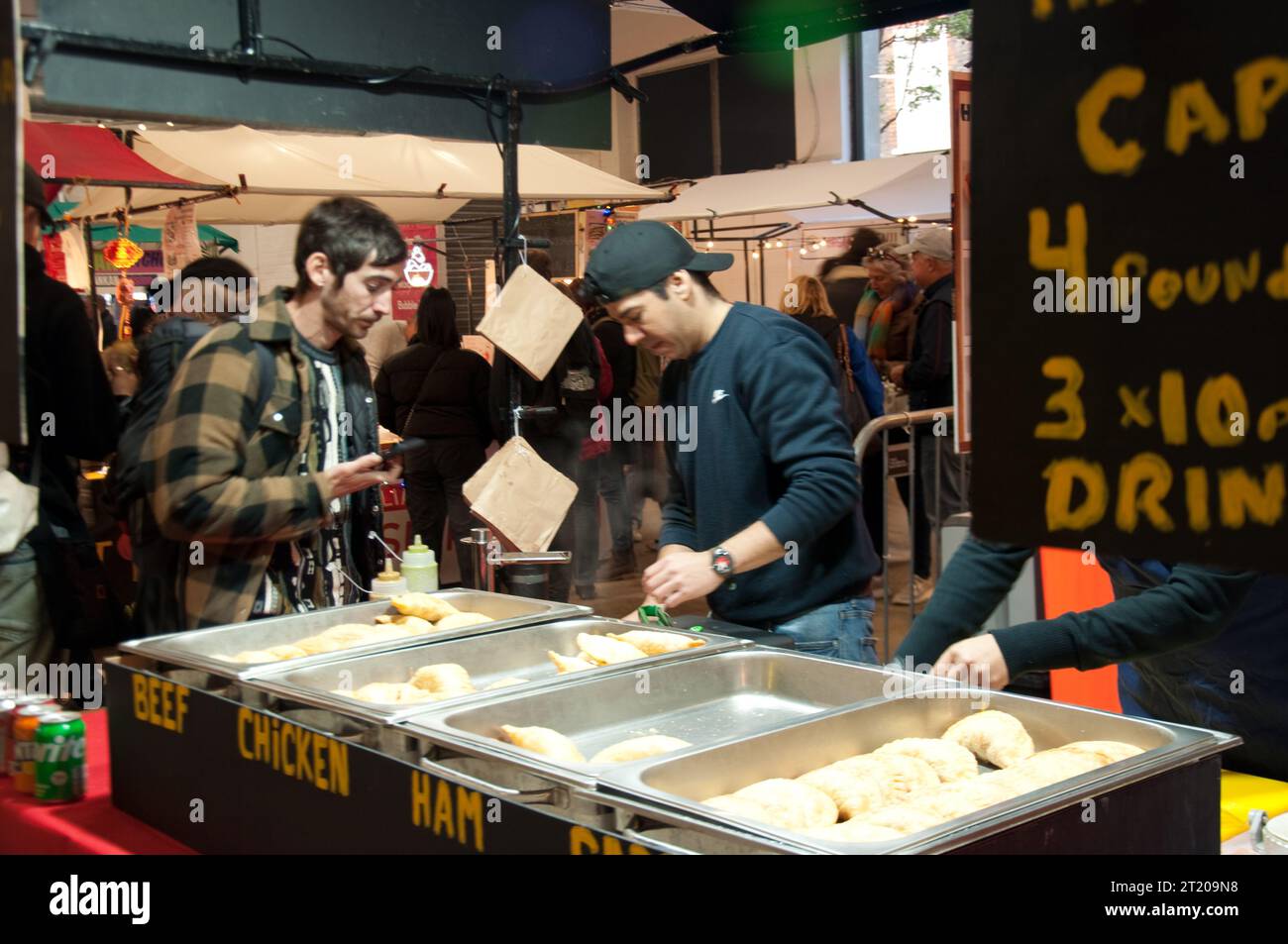 Empanada Stall, Upmarket Food Court, Brick Lane, London, UK Stock Photo ...