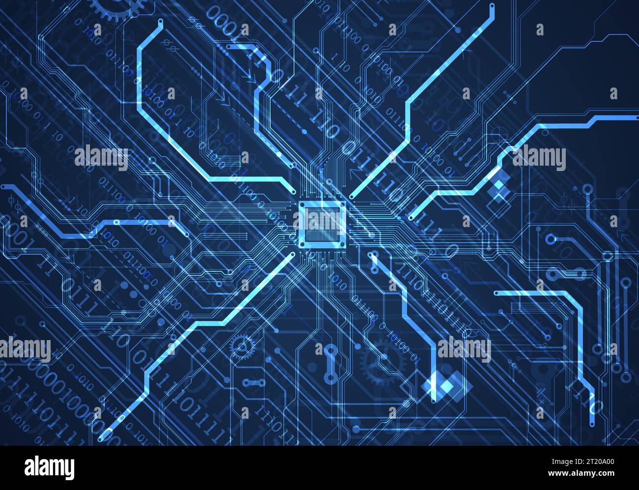 CPU concept. Circuit board. Technology background Stock Vector Image ...