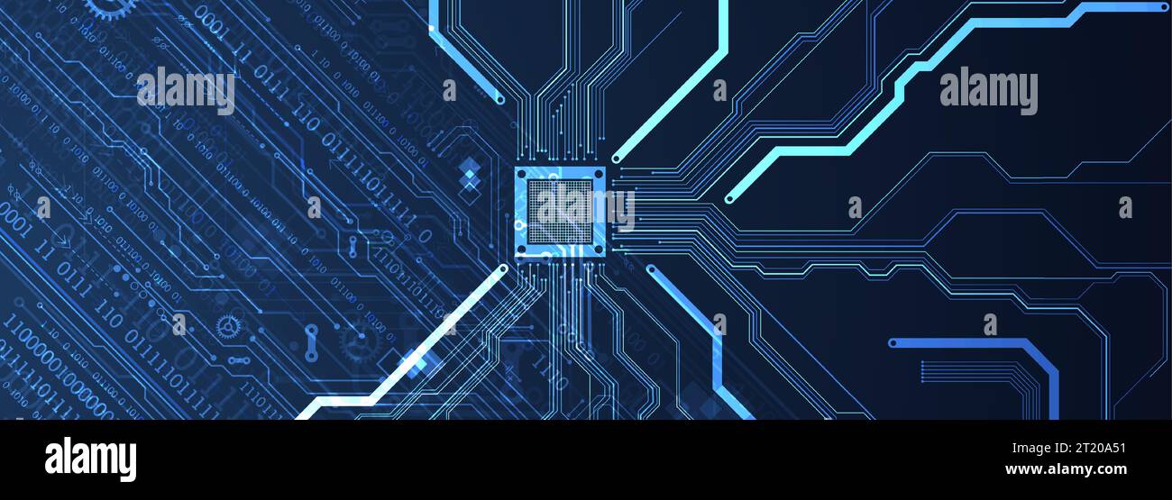 CPU concept. Circuit board. Technology background Stock Vector Image ...