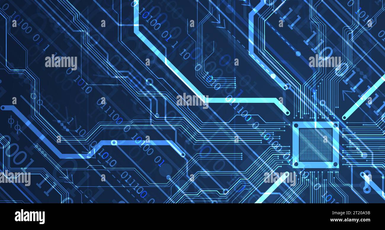 CPU concept. Circuit board. Technology background Stock Vector Image ...