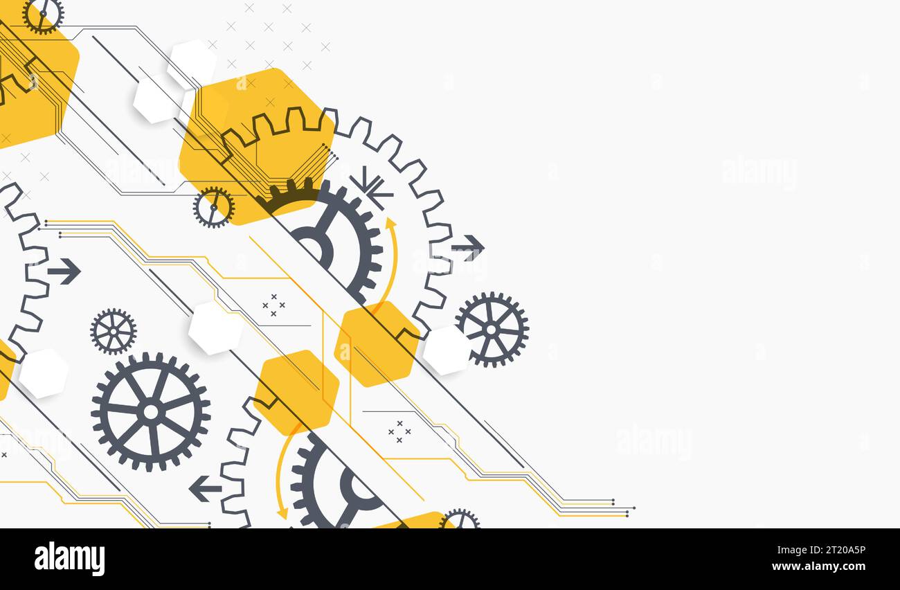 Abstract technology background. Cogwheels ART theme. Vector illustration Stock Vector Image ...