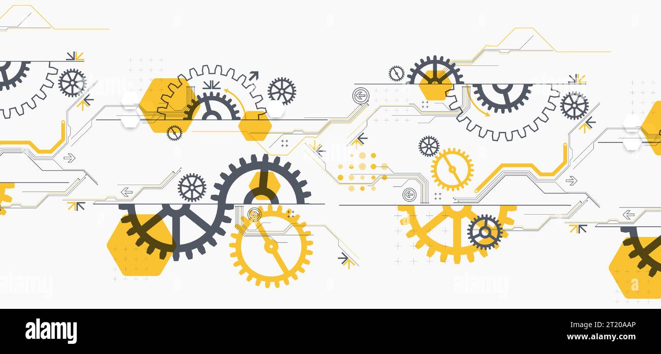 Abstract technology background. Cogwheels ART theme. Vector illustration Stock Vector Image ...