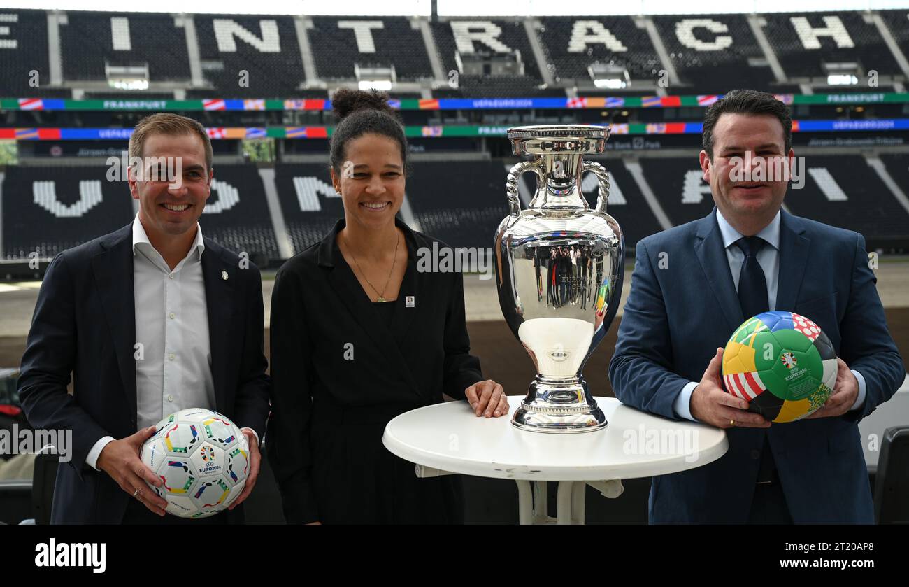 Frankfurt, Germany. October 16, 2023. Philipp Lahm (l-r), tournament ...
