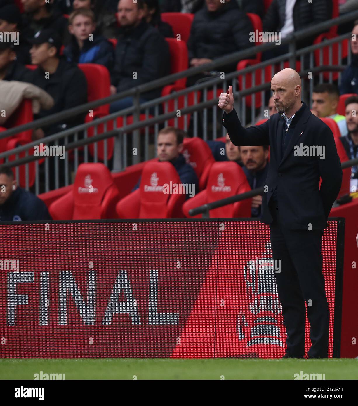 Erik ten Hag Manager of Manchester United gives his players the thumbs ...