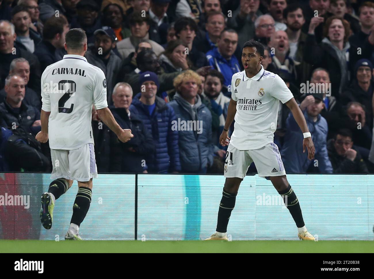 GOAL 1-0, Rodrygo of Real Madrid goal celebration. - Chelsea v Real ...