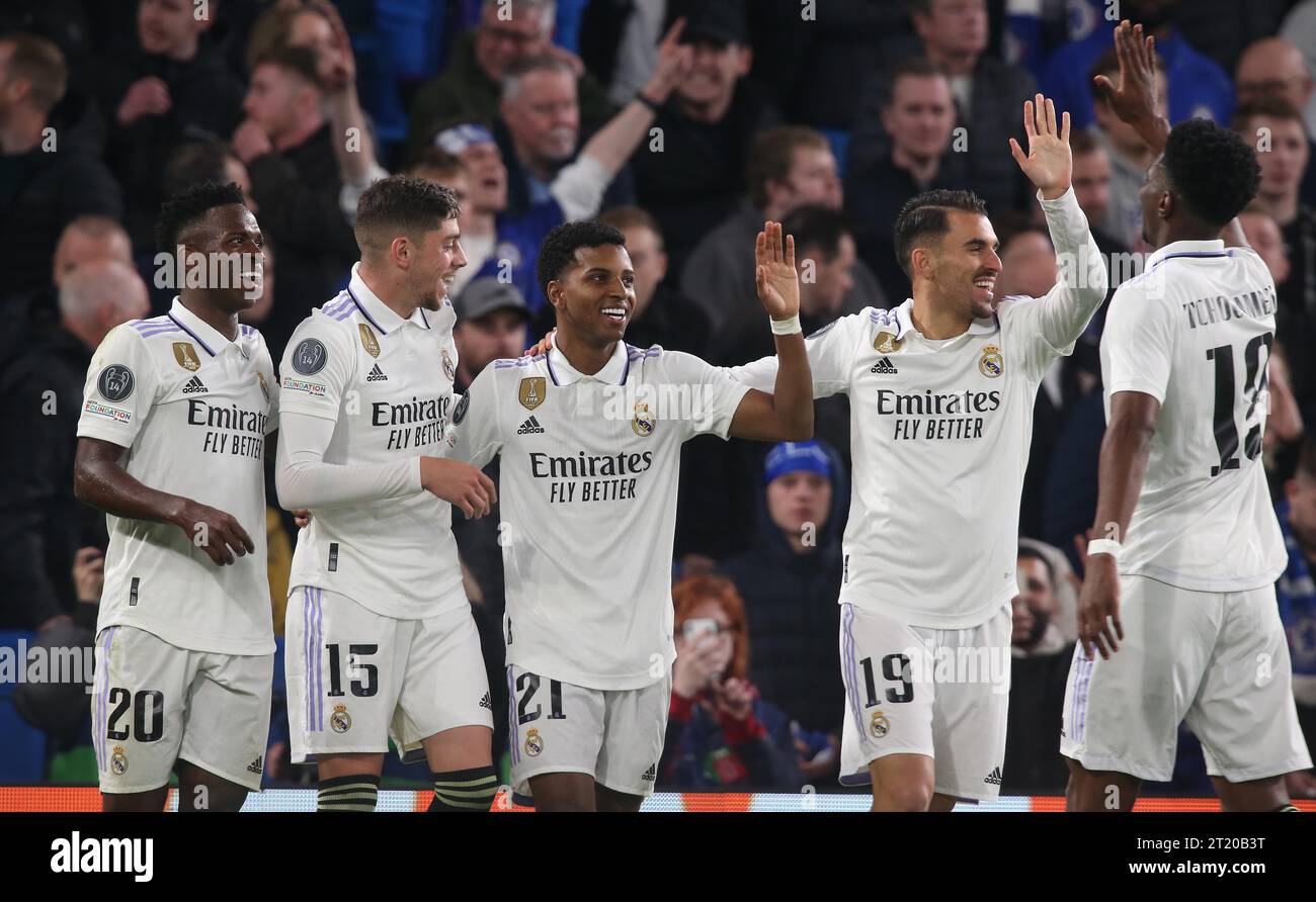 GOAL 2-0, Rodrygo of Real Madrid goal celebration. - Chelsea v Real ...