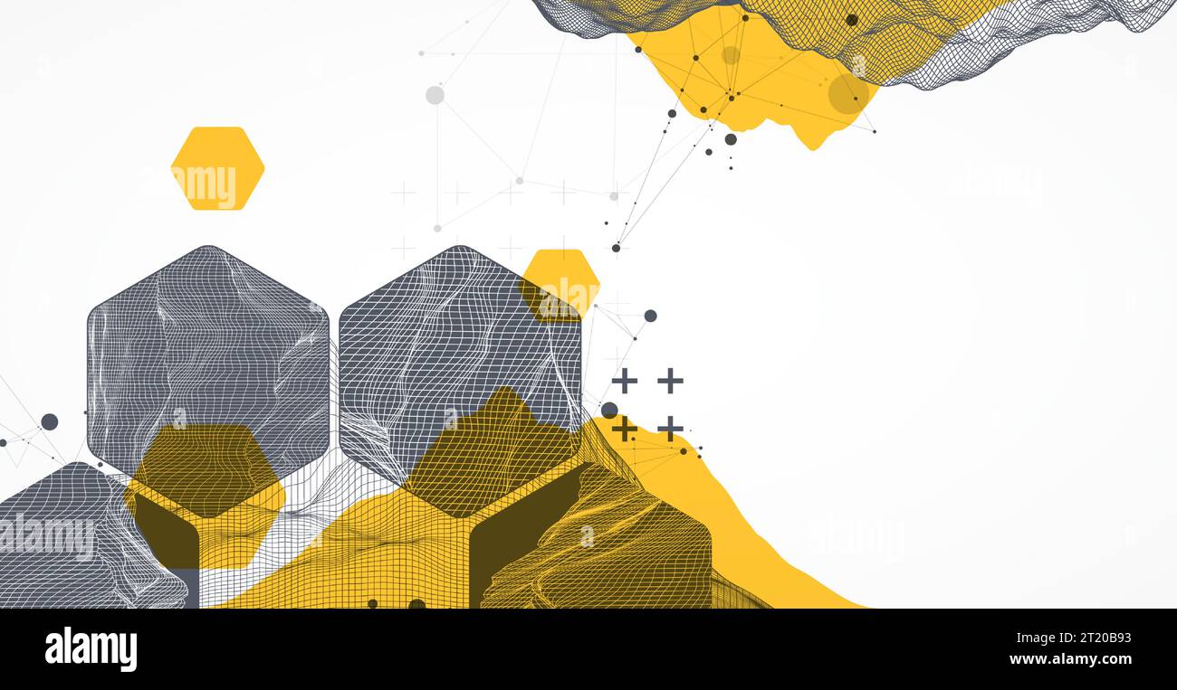Modern science technology abstract background using hexagonal shapes ...