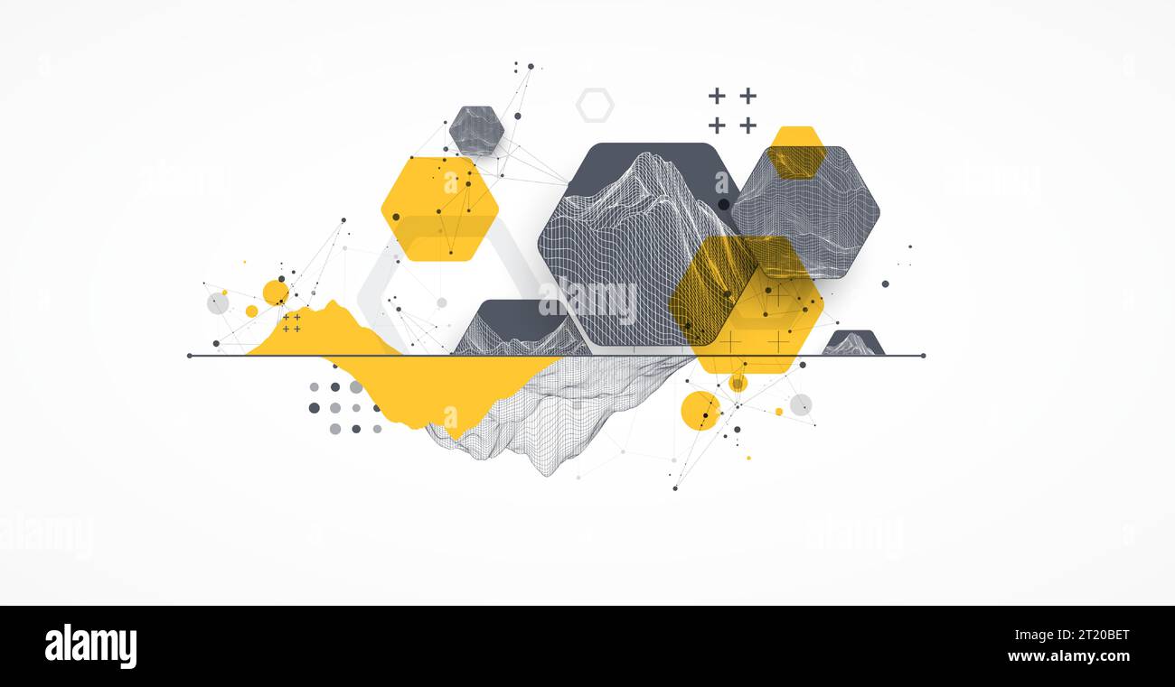 Modern science technology abstract background using hexagonal shapes ...