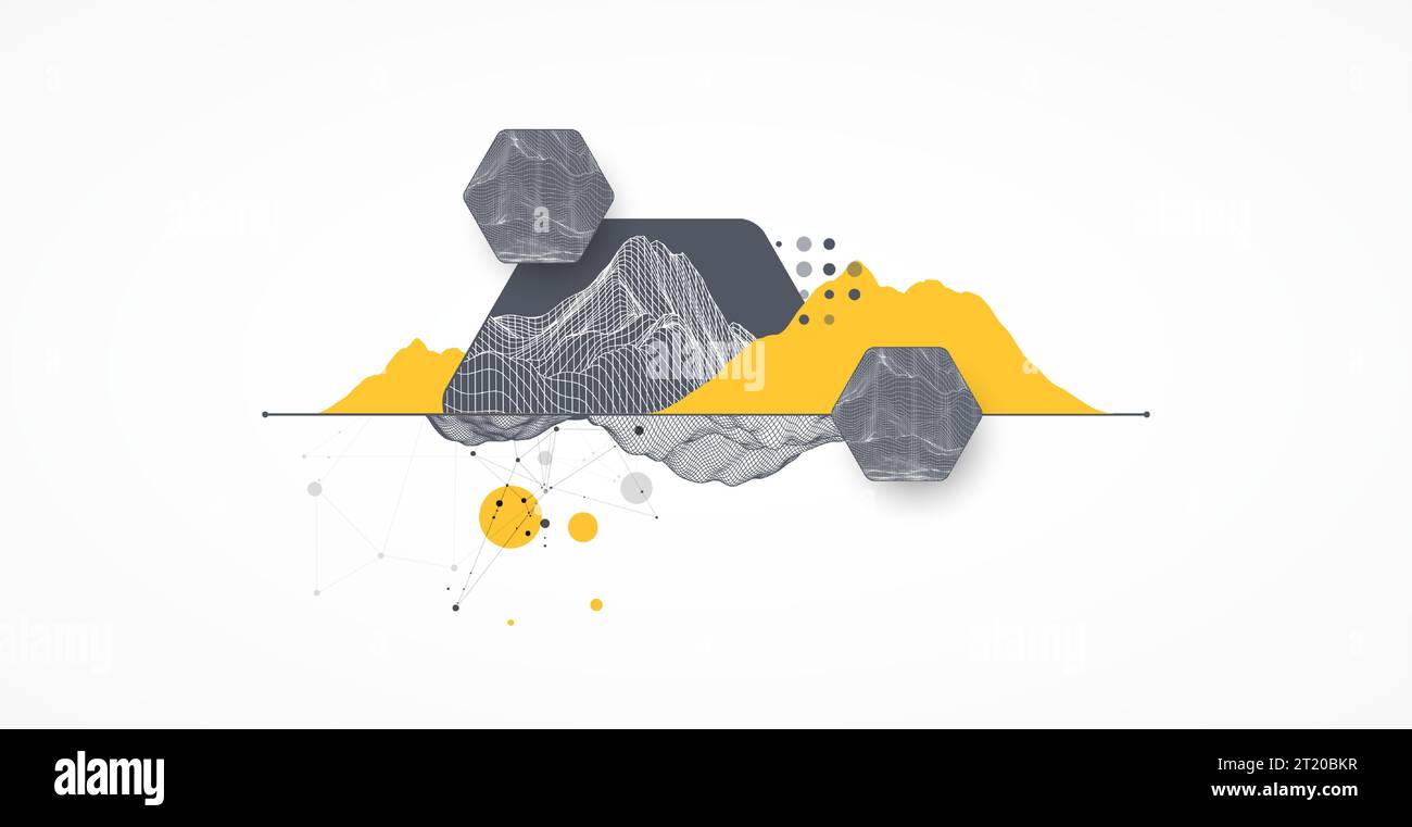 Modern science technology abstract background using hexagonal shapes ...