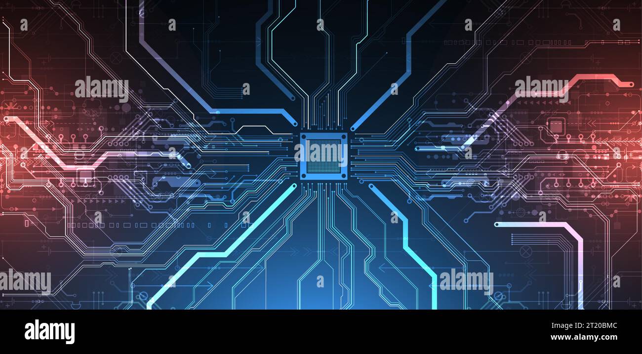 Abstract background on technological and scientific topics. CPU concept ...
