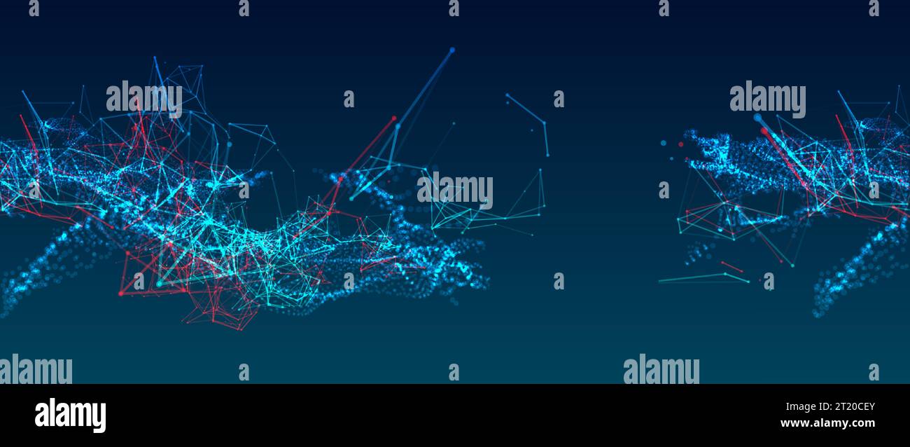 Abstract Polygonal Vector Background With Connecting Dots And Lines Template For Science And