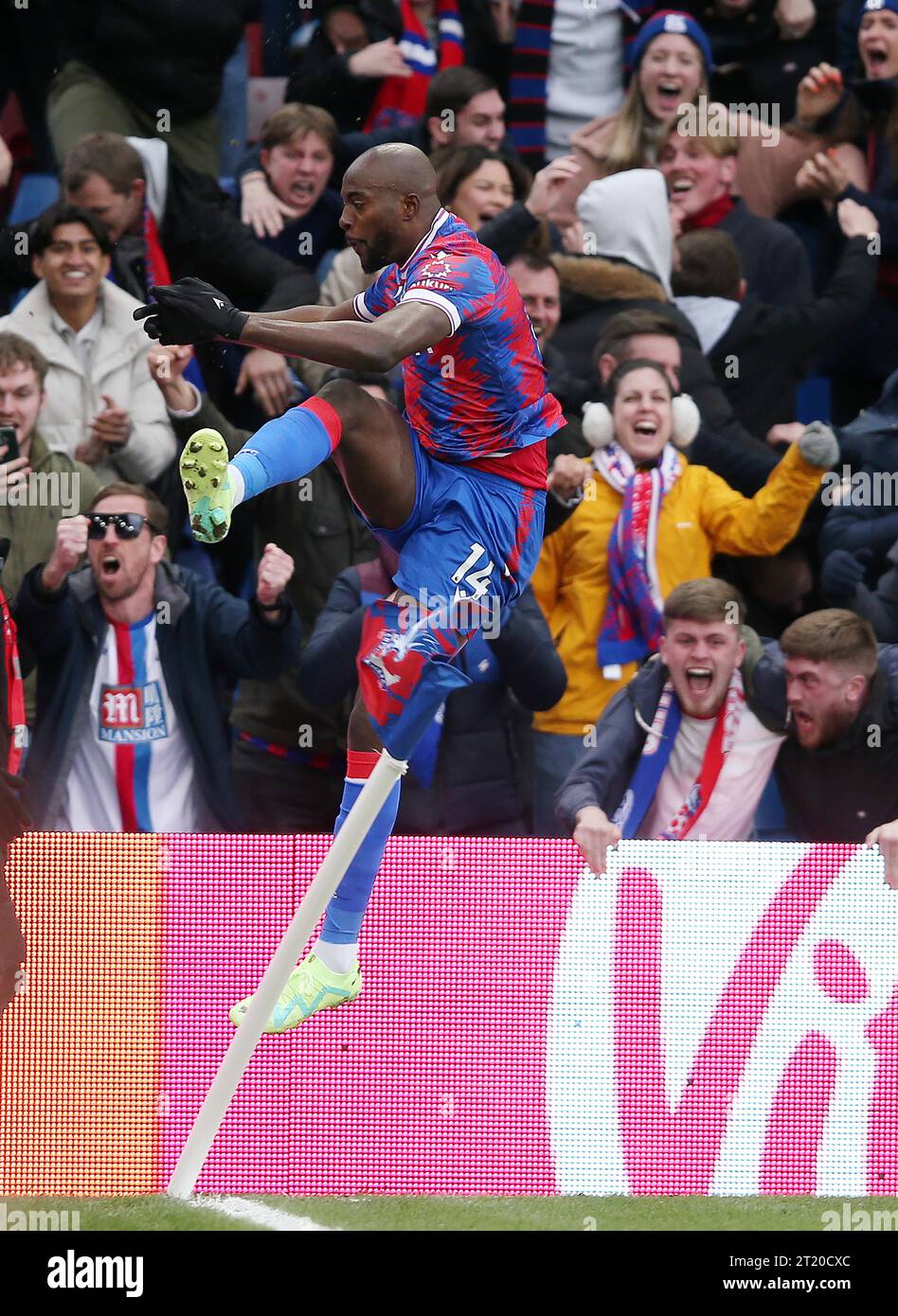 GOAL 2-1, Jean-Philippe Mateta of Crystal Palace goal celebration ...