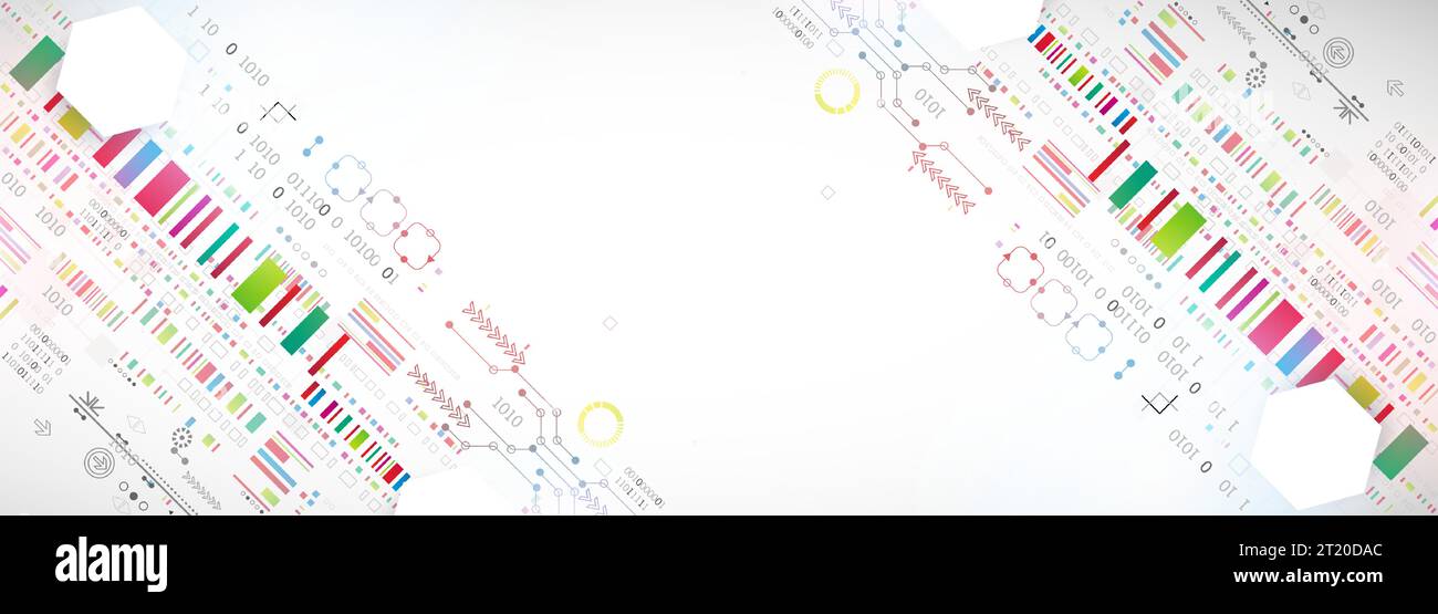 Abstract technology concept. Circuit board, high computer color ...