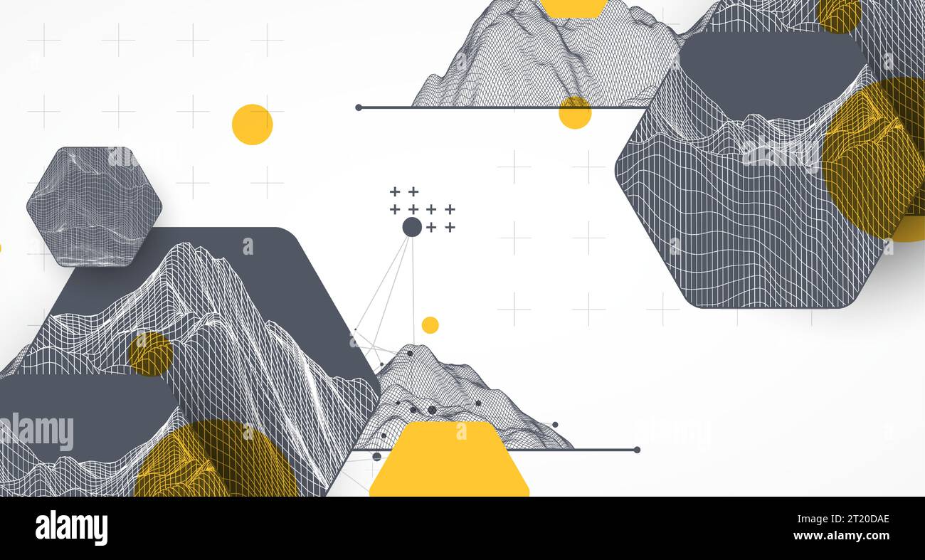 Modern science technology abstract background using hexagonal shapes ...