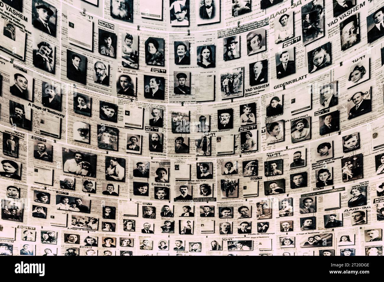 Hall of Names in the Yad Vashem Holocaust Memorial Site in Jerusalem ...