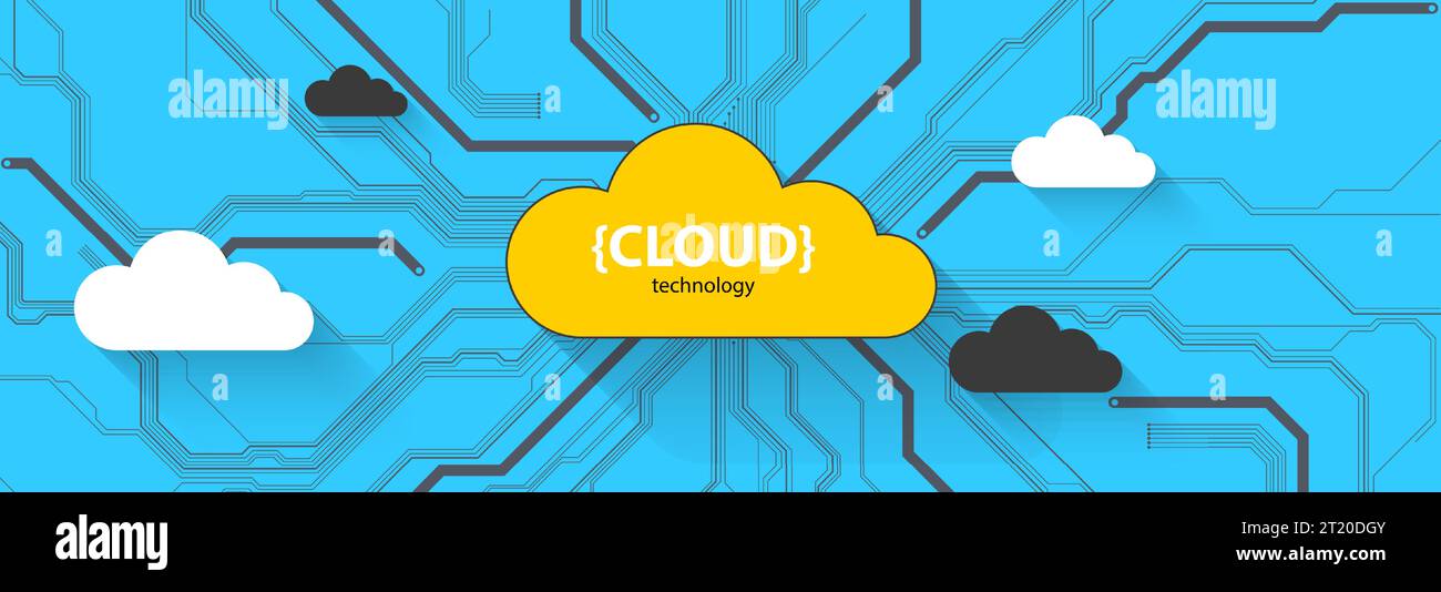 Cloud storage technology. Integrated digital web concept background Stock Vector Image & Art - Alamy
