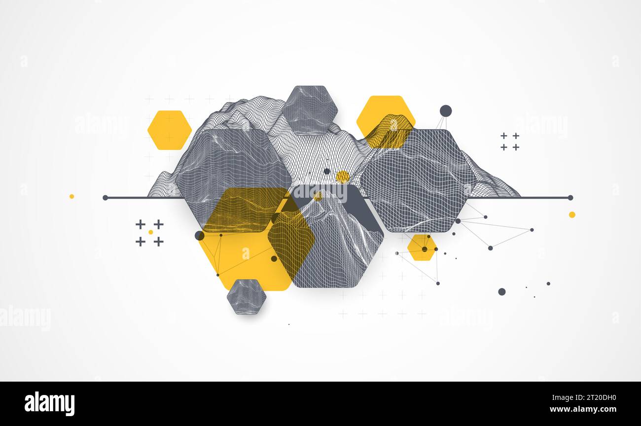 Modern science technology abstract background using hexagonal shapes ...