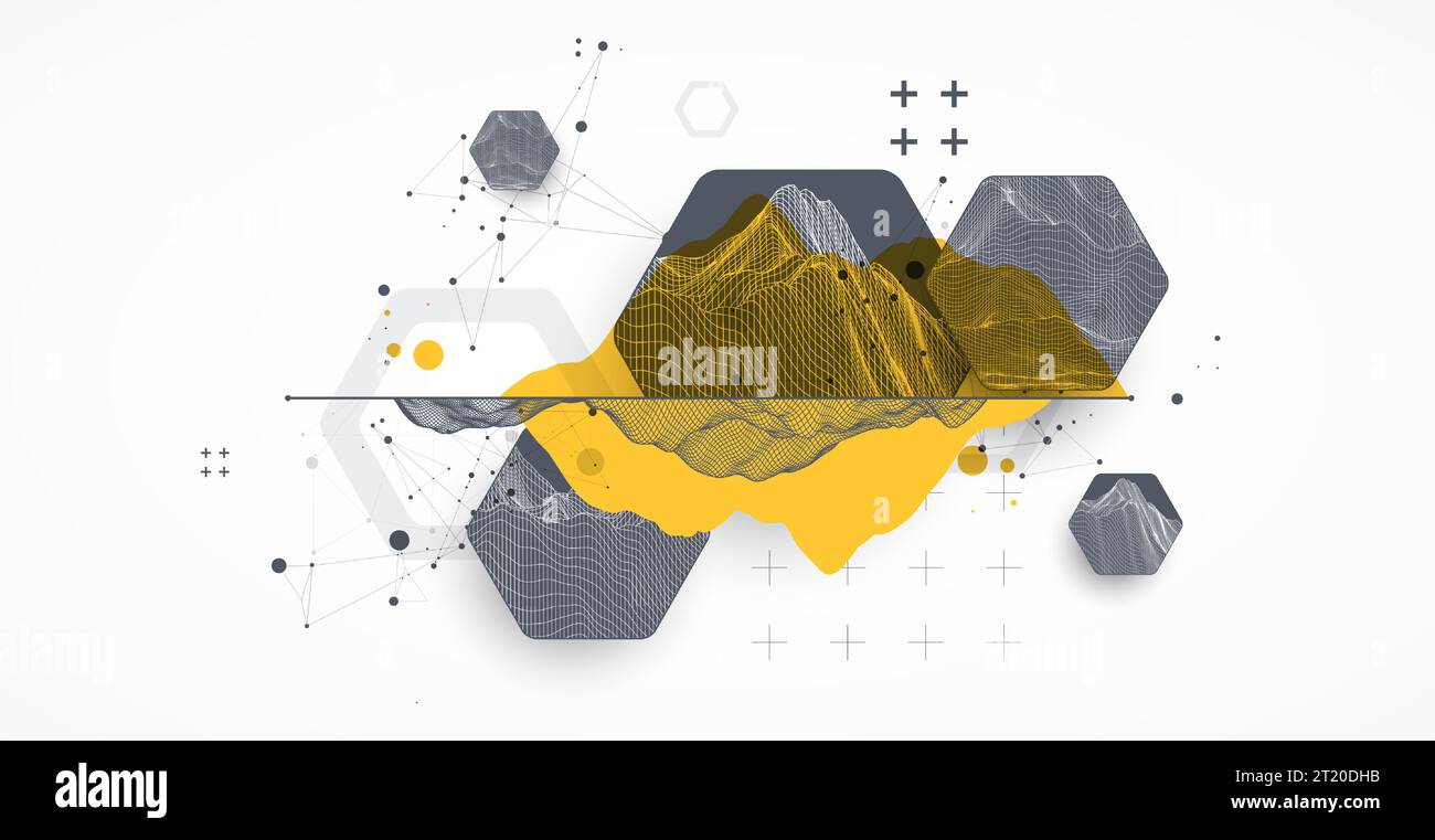 Modern science technology abstract background using hexagonal shapes ...