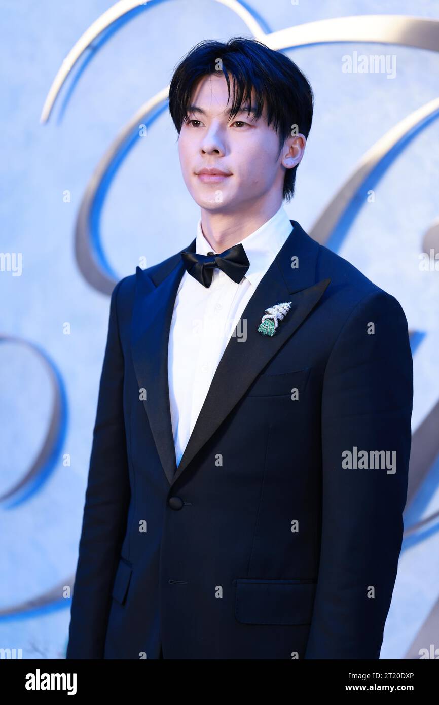 Taiwanese actor and singer Greg Hsu attends an activity in Shanghai ...