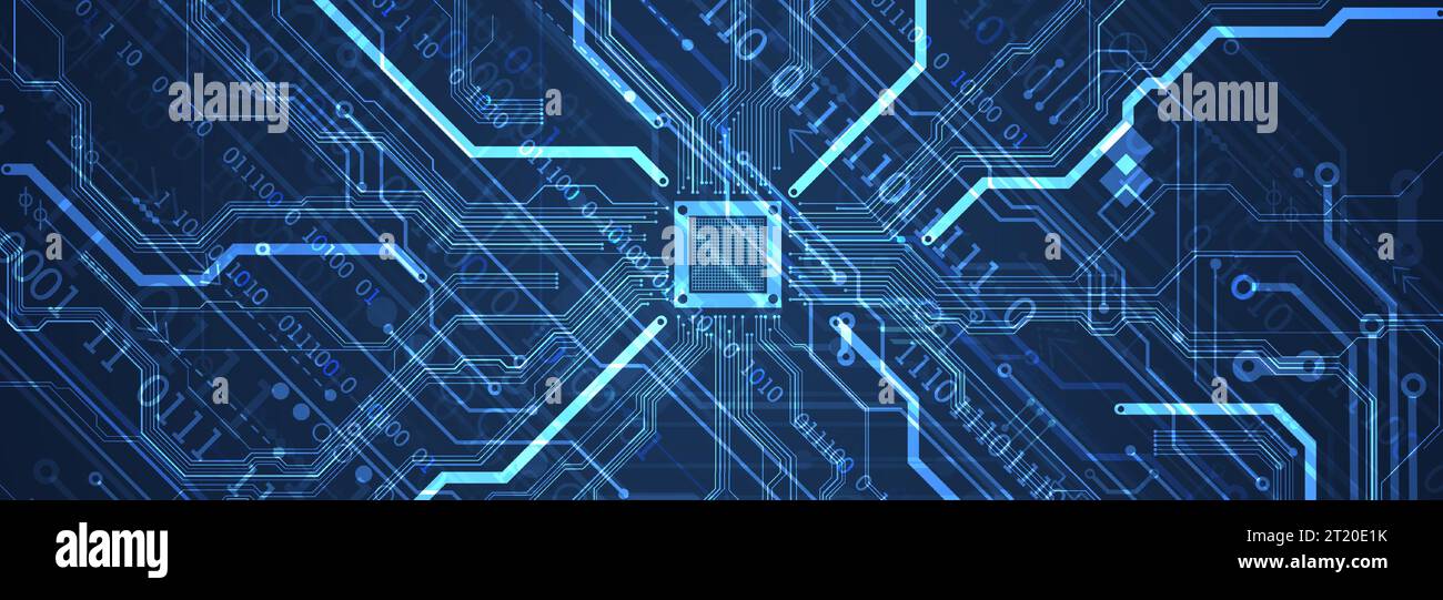 CPU concept. Circuit board. Technology background Stock Vector Image ...