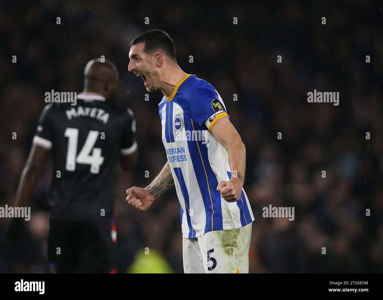 Lewis Dunk of Brighton & Hove Albion celebrates the win. - Brighton ...