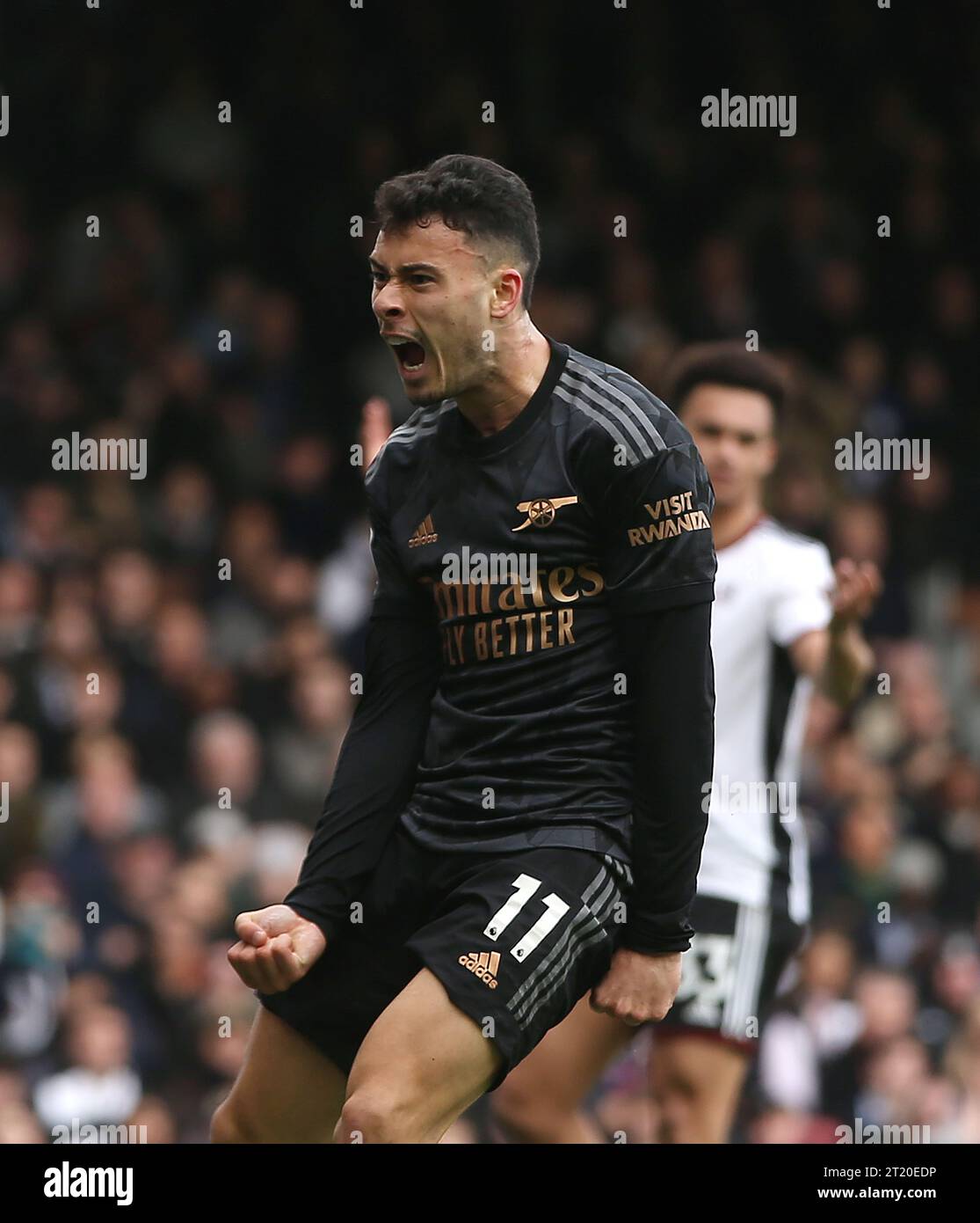 GOAL 2-0, Gabriel Martinelli of Arsenal goal celebration. - Fulham v ...