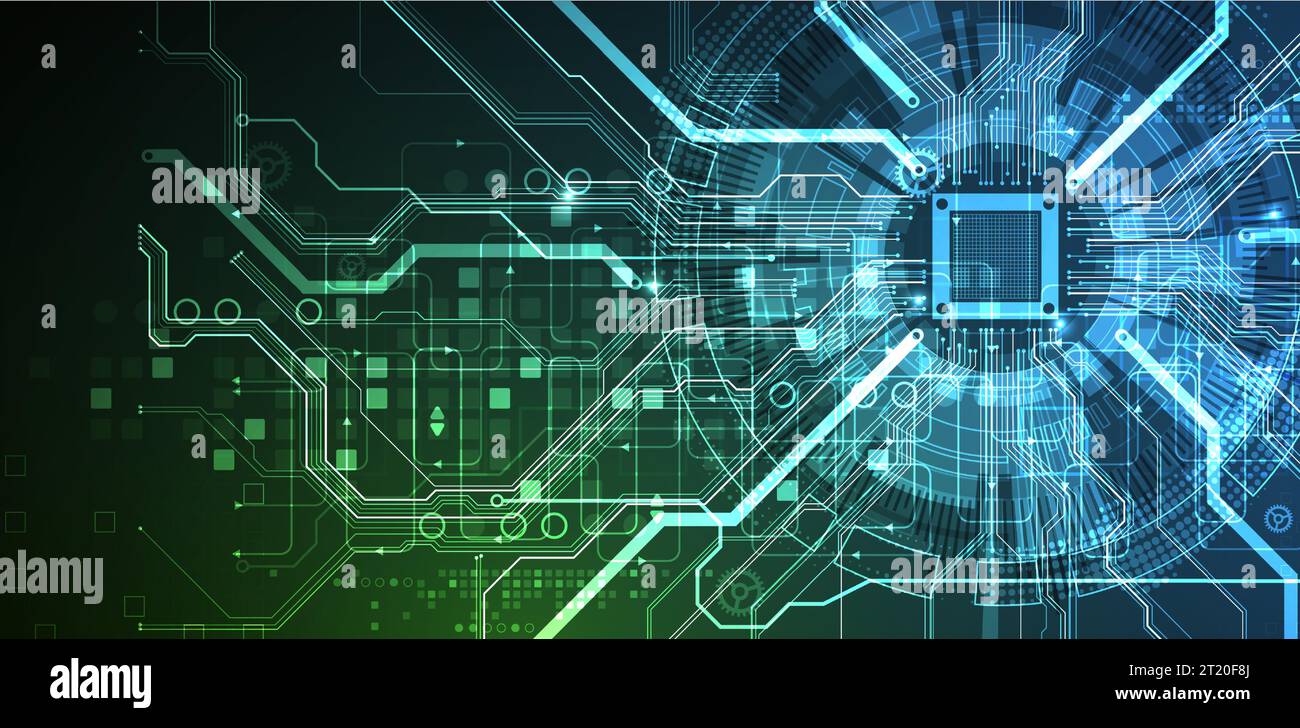 Abstract background on technological and scientific topics. CPU concept ...