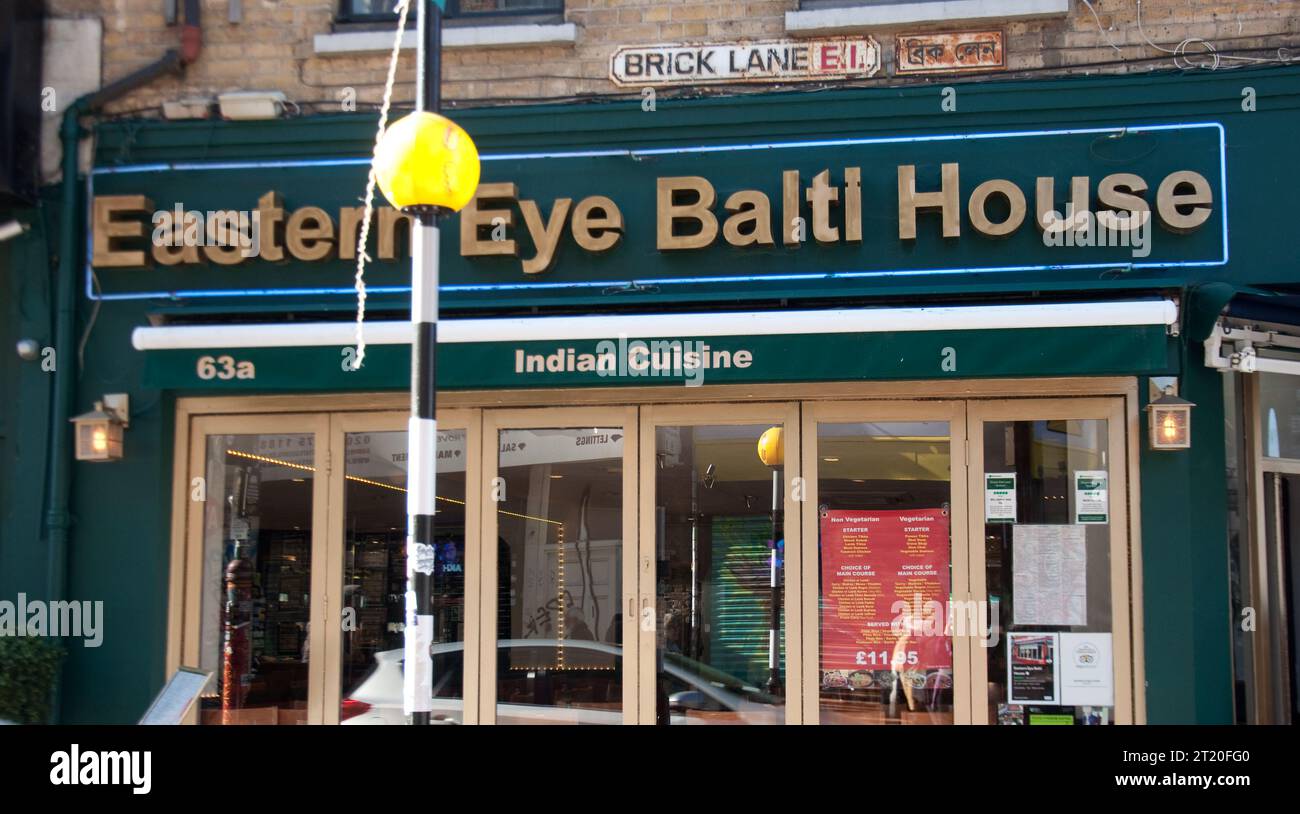 Eastern Eye Balti House, Brick Lane, Tower Hamlets, London, UK Stock ...
