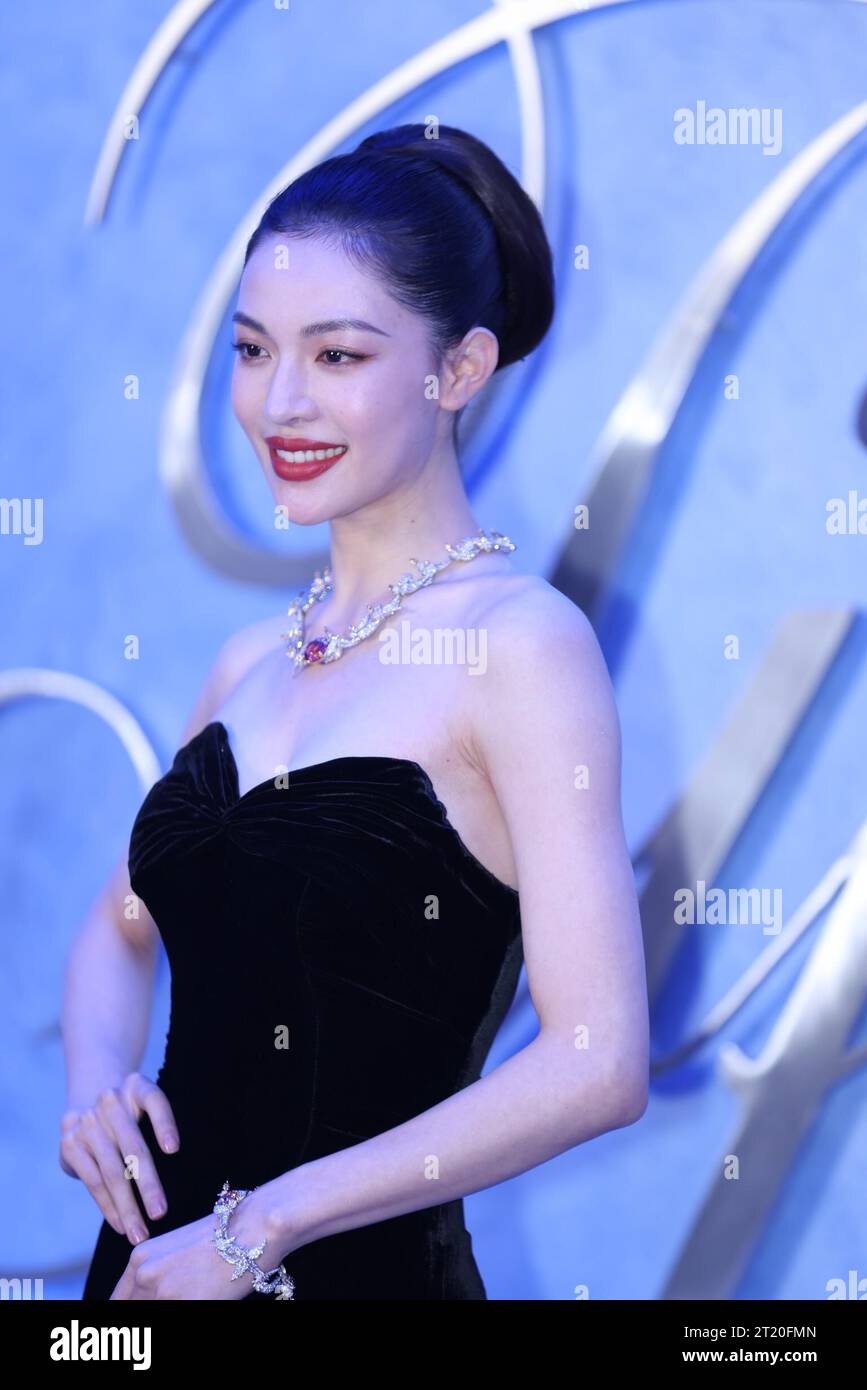 Chinese actress Zhong Chuxi attends an activity in Shanghai, China ...