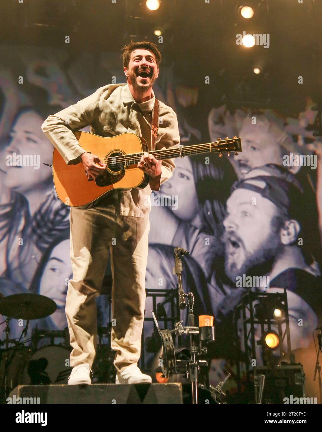 Marcus Mumford of Mumford & Sons performs during the second weekend of ...