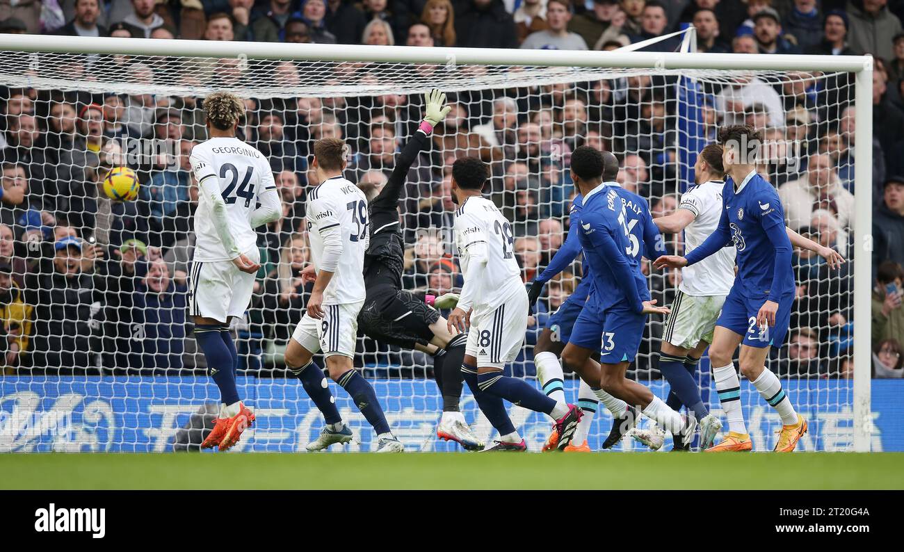 GOAL 1-0, Wesley Fofana of Chelsea scores. - Chelsea v Leeds United ...