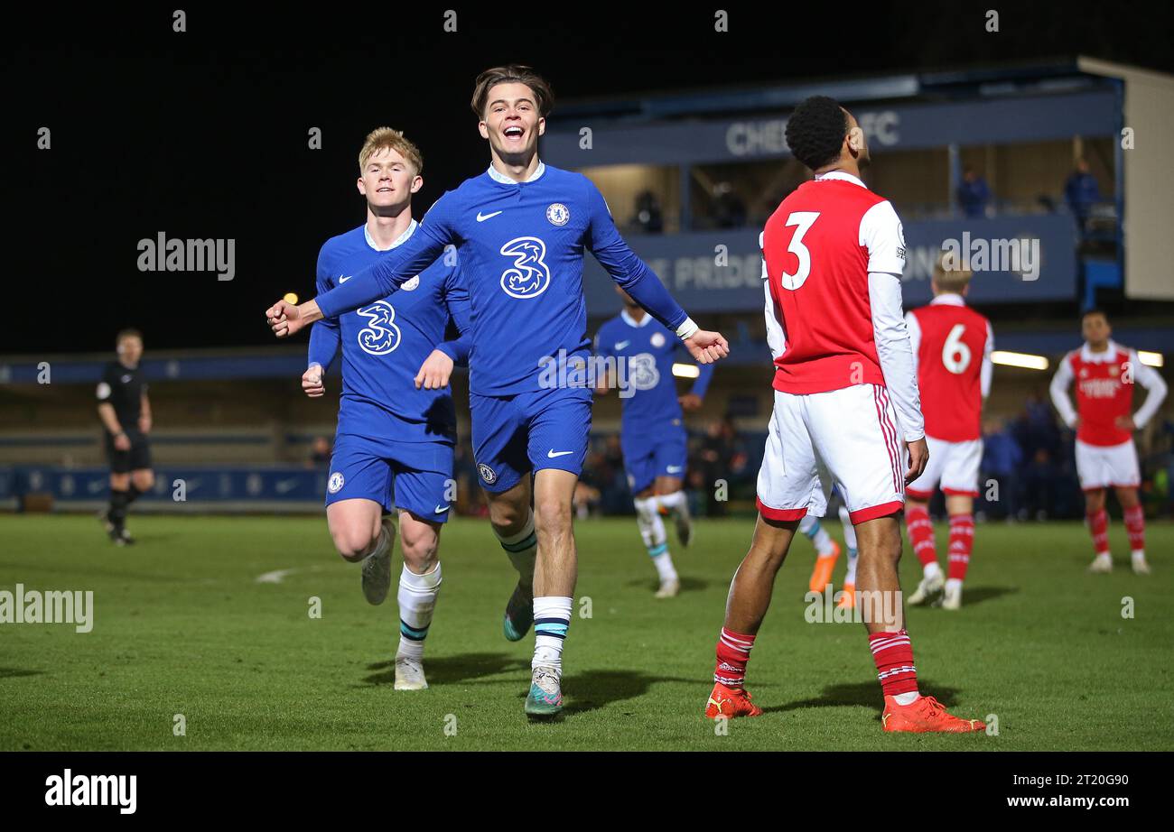 GOAL 1-0, Leo Castledine of Chelsea U21 goal celebration. - Chelsea U21 ...